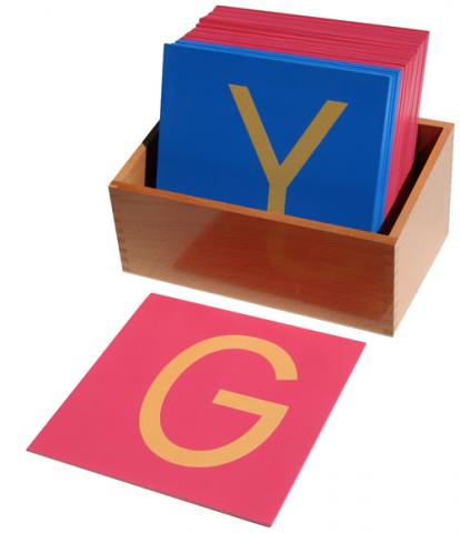 Sandpaper Capitals - Print with Box | E&O Montessori, US