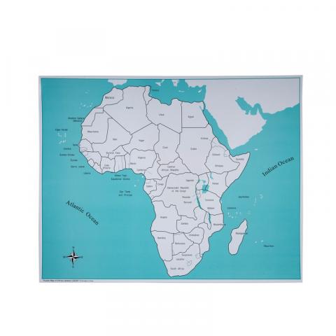 Africa Control Map - Labeled | E&O Montessori, US