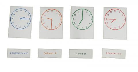Clock Cards with 2 Boxes | E&O Montessori, US