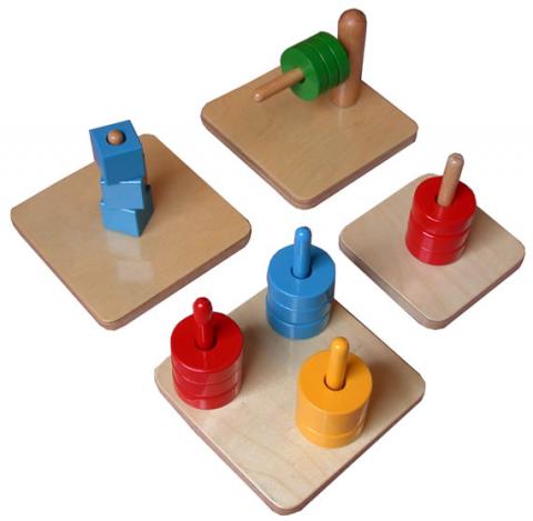 Discs on Horizontal Dowel | E&O Montessori, US