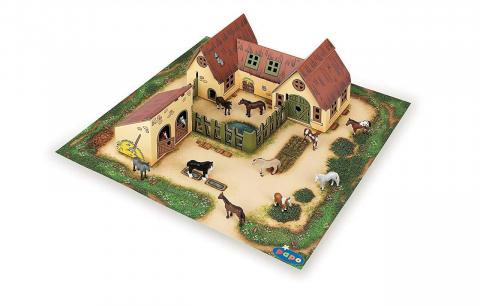 Mini Stable with Horses | E&O Montessori, US