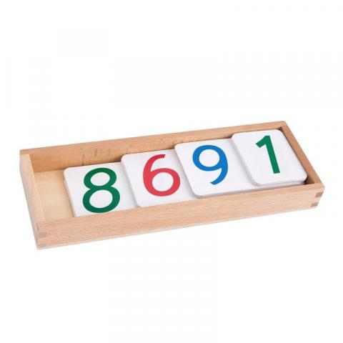 Large Plastic Number Cards with Box, 1-9000 | E&O Montessori, US