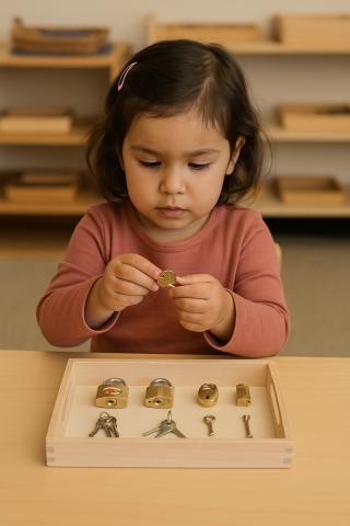 Locks and Keys with Wooden Tray | E&O Montessori, US